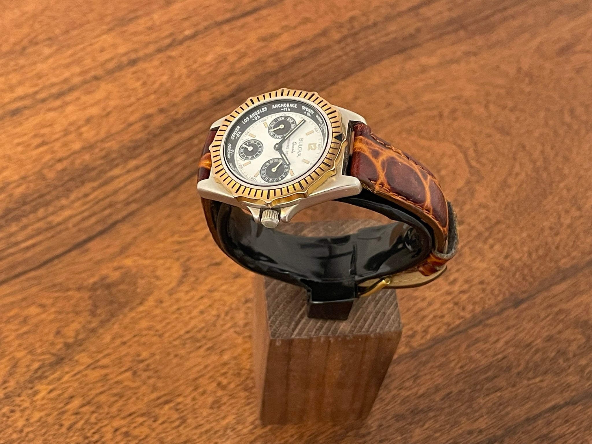 (1980s/1990s) Bulova Marine Star GMT/world timer - small size – WATCH WAVE